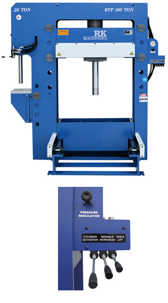 Roll-In Table Press with a Broach Press